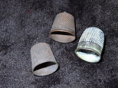 Lot 585 - 3 Historic Copper Thimbles | Heartland Artifact Auctions