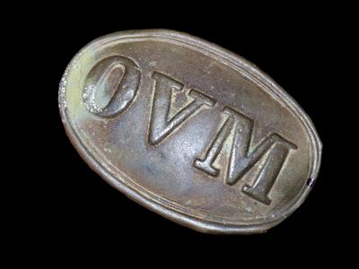 Lot 364 - OVM(Ohio Voluntary Militia) Brass Oval Belt Buckle, Military ...