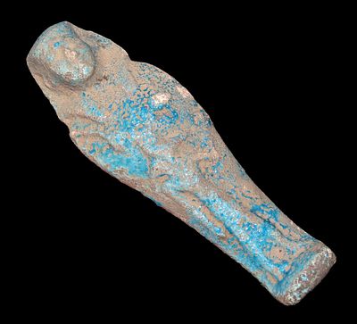 Lot 235 - RARE 4 3/4" Egyptian Faience Ushabti/Shabti Depicting Anubis ...