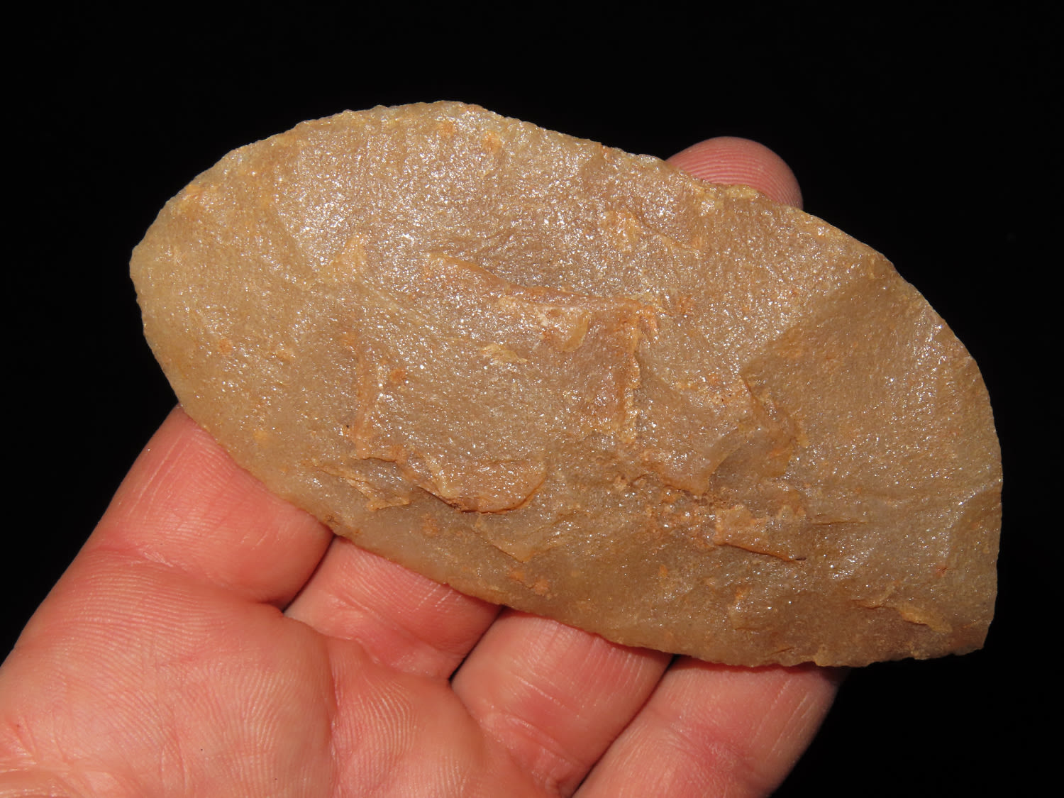 Lot 158 - NICE HIXTON QUARTZITE OVOID KNIFE FOUND NEAR CAMP DOUGLAS IN ...