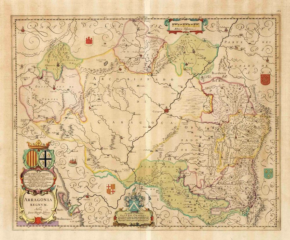 Lot 7006 - Historical map of Spain - "Arrag - Historia