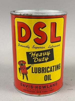 Lot 132 - Full NOS DSL Davis Howland Metal Quart Motor Oil Can | Holler ...
