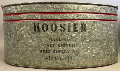 Lot 100 - Antique Hoosier Galvanized Oval Minnow Bucket | Holler ...