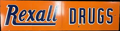 Lot 49 - Antique 4 Panel Rexall Drug Store Porcelain Sign | Holler ...