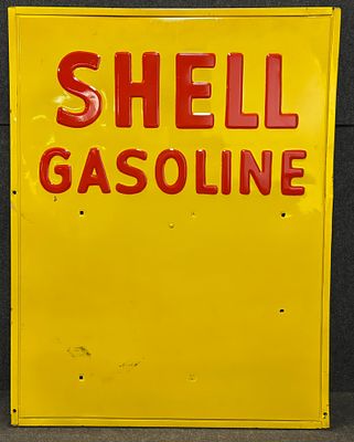 Lot 252 - Vintage DST Shell Gas Station Pricer Metal Sign | Holler ...