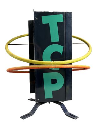 Lot 320E - Shell TCP Original 1960s Gas Station Pump Metal Spinner ...