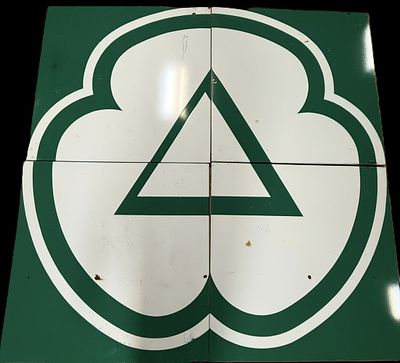 Lot 327A - Original Cities Service 6'x6' 4 Panel Gas Station Clover SSP ...