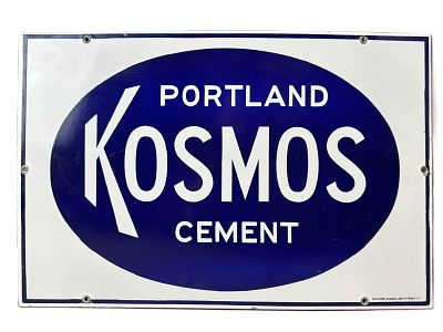 Lot 266 - Portland Kosmos Cement SSP Original Porcelain Sign - MINT ...