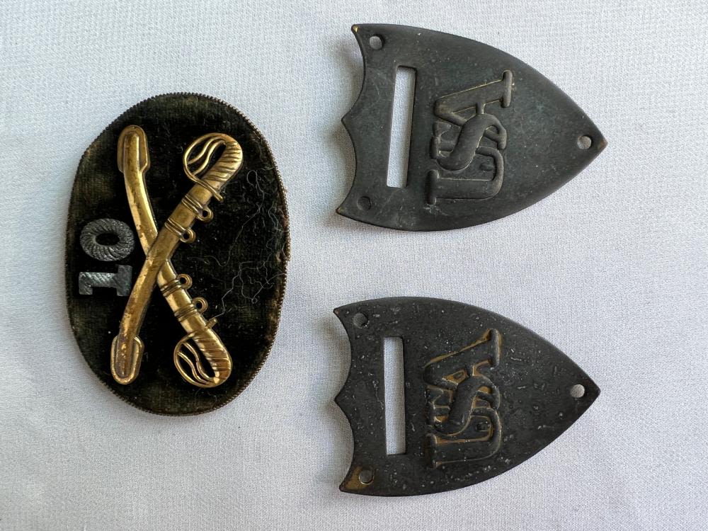 Lot 216 – Cavalry Insignia & Saddle Shields – Karlan's Arms & Antiques