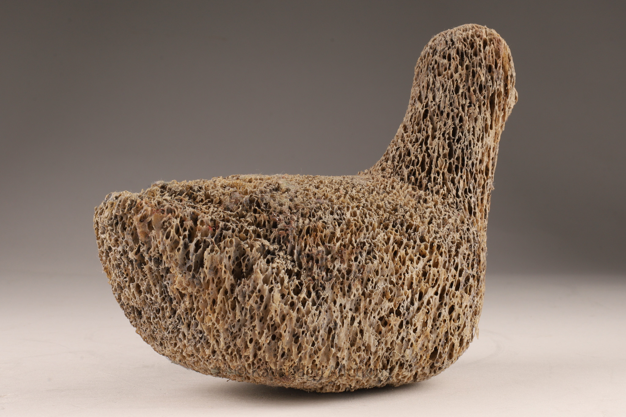 Lot 1 - Inuit Fossilized Whale Bone Carving Bird Form - Kavanagh Auctions