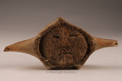 Lot 73 - Double-Sided Inuit Carved Bone Mask, Faces on Vertebra ...