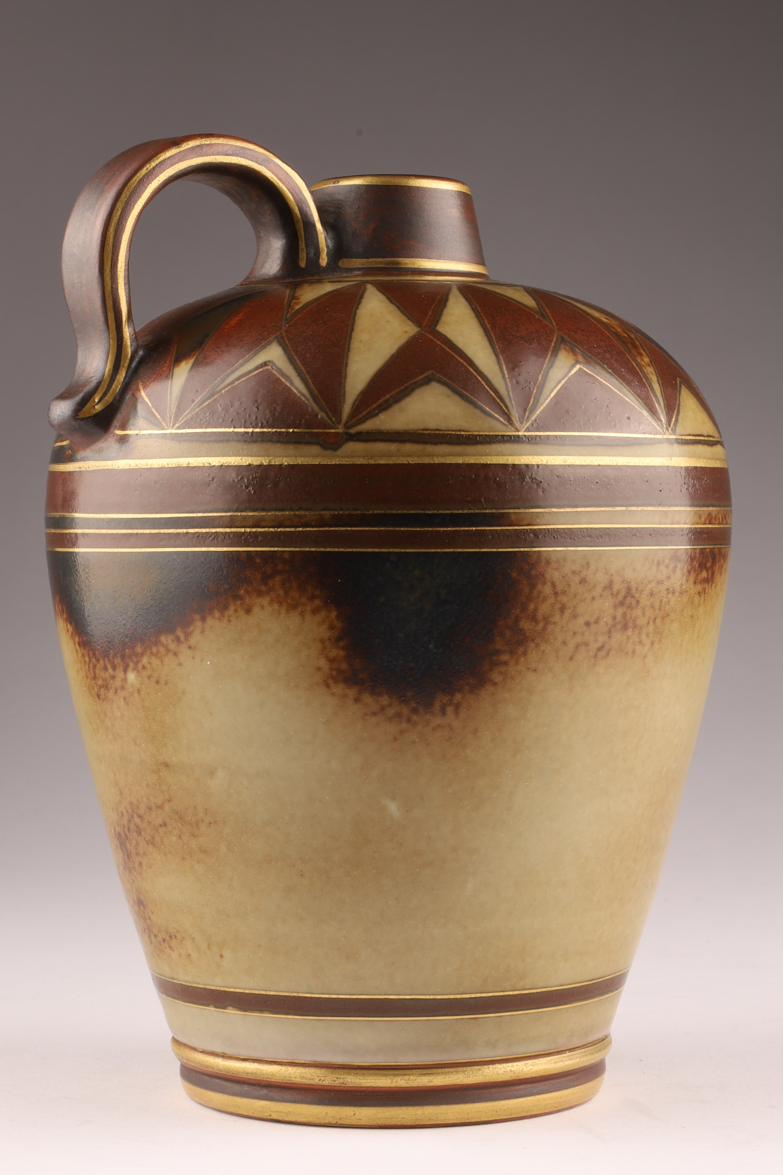 Lot 148 - Gunnar Nylund Rorstrand Flambe Stoneware Jug Art Deco Ewer c ...