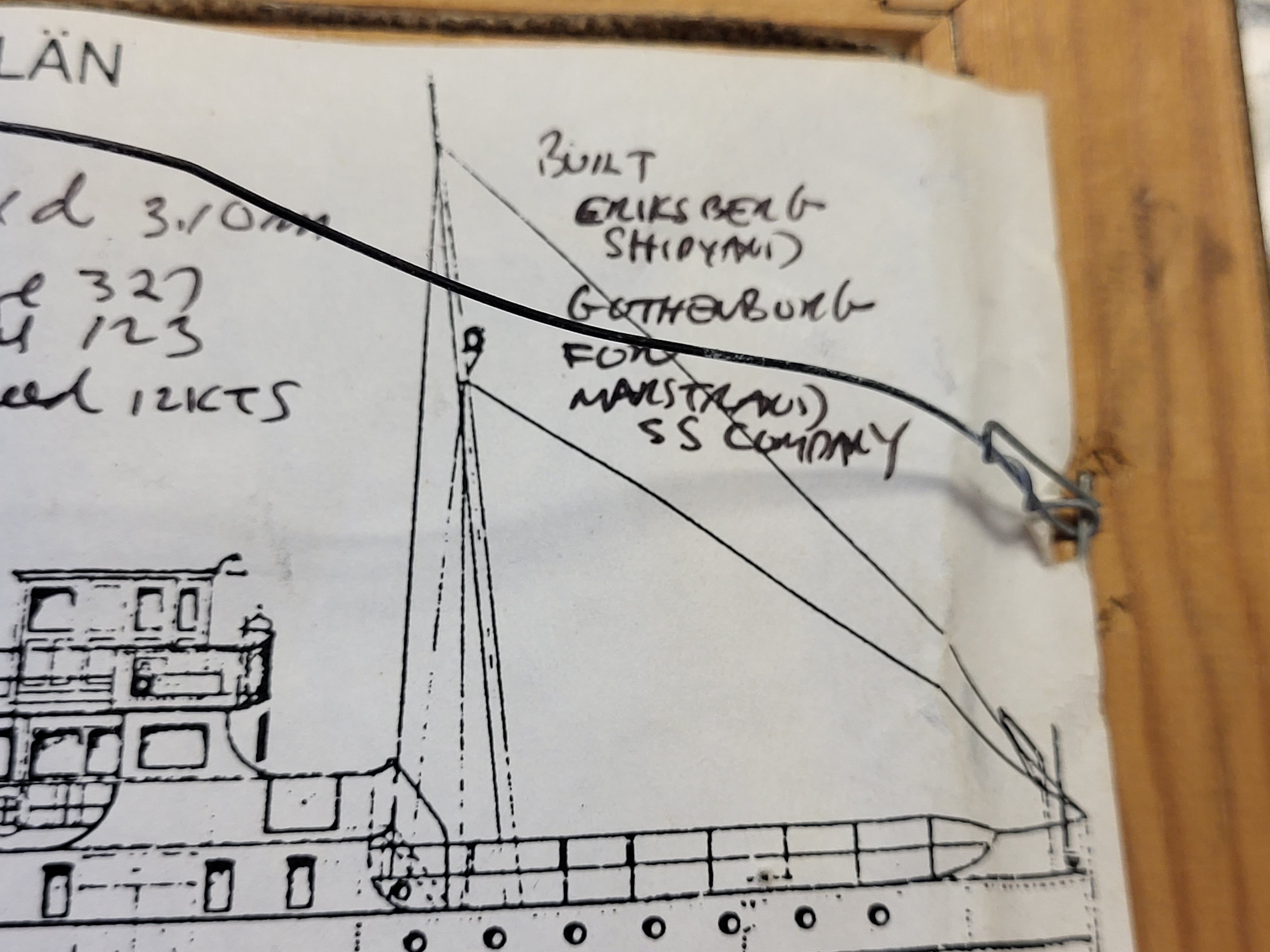 Lot 7097 – rare ss bohuslan nordic class boat art framed w/provenance ...