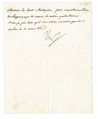 Lot 7 – HISTORY – BONAPARTE Napoleon I (1769 – 1821) – Letter signed ...