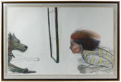Lot 218 - Jody Mussoff (American, b.1952) 'Girl Facing Dog I' | Leonard ...