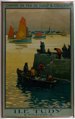 Lot 199 - French 'Ile Tudy Finistere' Travel Poster | Leonard Auction ...