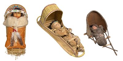 Lot 673 - Native American Cradleboard and Doll Assortment | Leonard ...