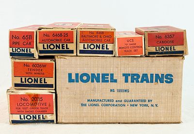 Lot 433 - Lionel Postwar O Gauge Steam Freight Train Set No. 1555WS ...