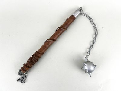Lot 32 - Medieval Flail with Leather-Wrapped Handle | Magna Auction Company