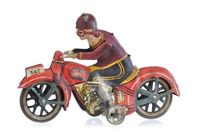 Lot 167 - Paya Motorcycle 147 Tin Windup Toy | Marz Auctions