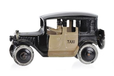 Lot 379 - Dent Cast Iron Taxi in Grey and Black | Marz Auctions
