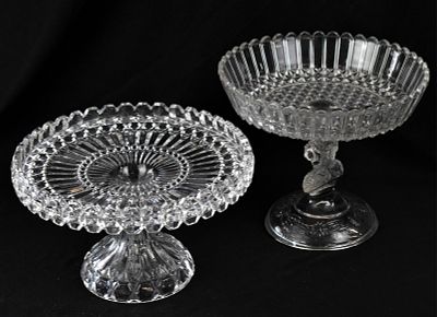 Lot 42 - EAPG CAKE STAND & COMPOTE | McLaren Auction Services