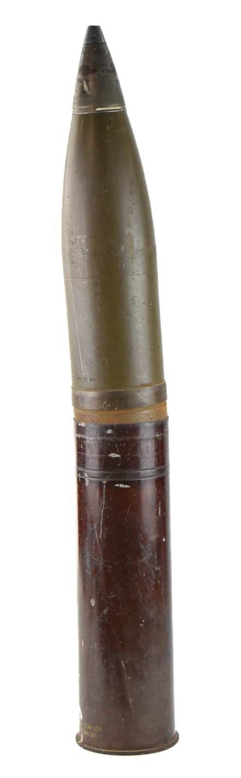 Lot 569 - 1952 KOREAN WAR-ERA INERT 105MM HOWITZER M14B1 HE ARTILLERY ...