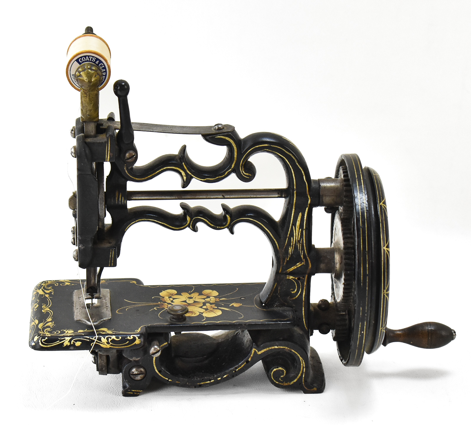 Lot 386 - CIRCA 1860S CHARLES RAYMOND HAND CRANK SEWING MACHINE ...