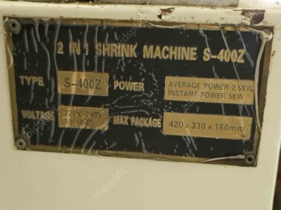 Lot 3039 - שרינק קונחייה דגם S-400Z גודל הלחמה מקסימלי 420X330180 מ"מ ...