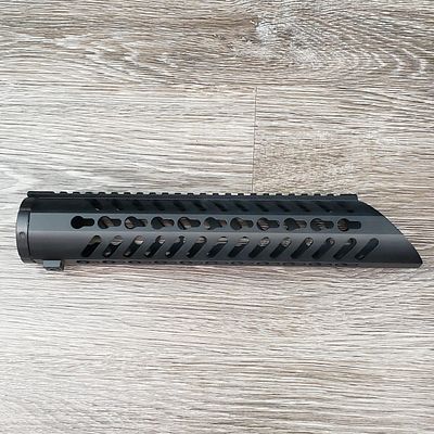 Lot 57 – GUNTEC BLACK 12″ FREE-FLOATING KEYMOD HANDGUARD w/ SLANT NOSE ...