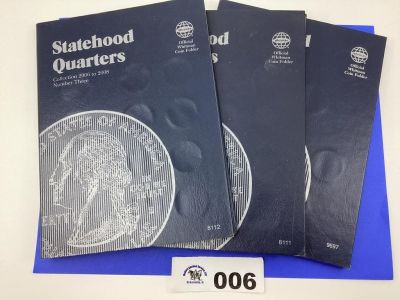 Lot 6 - STATE QUARTERS 3 BOOKS 1999-2008 (91 COINS) | Mollett Auctions