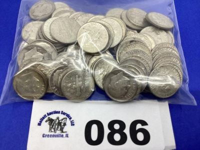 Lot 86 - ROOSEVELT DIMES SILVER (100 COINS) | Mollett Auctions