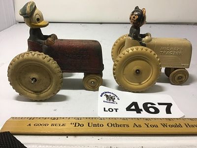 Lot 467 - RUBBER TRACTORS, MICKEY AND DONALD DUCK | Mollett Auctions