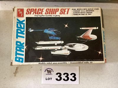 Lot 333 - AMT MODEL - STAR TREK SPACE SHIP SET | Mollett Auctions