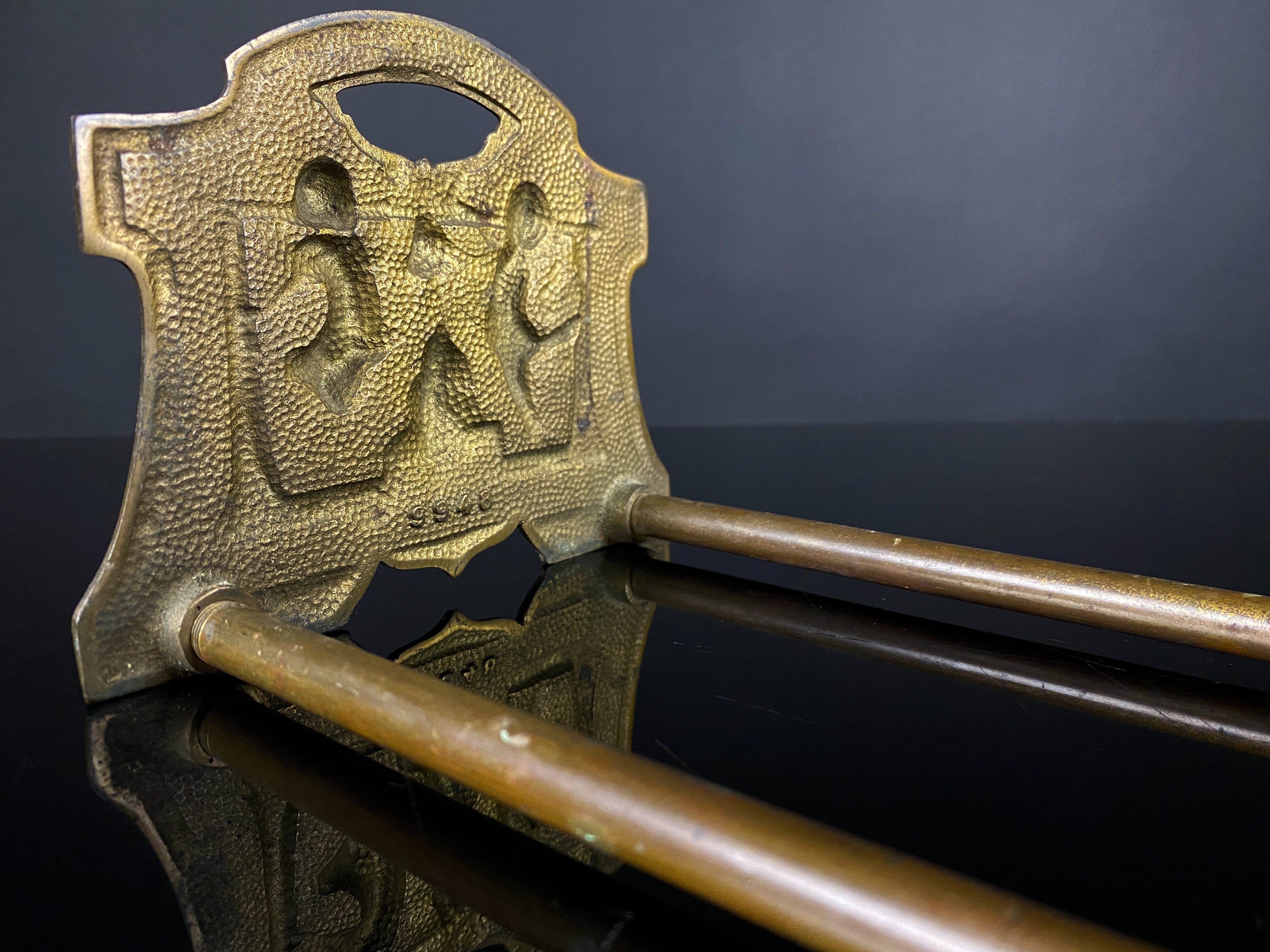 Lot 171 - Art Nouveau Cast Brass Expandable Book Rack with Cherubs ...