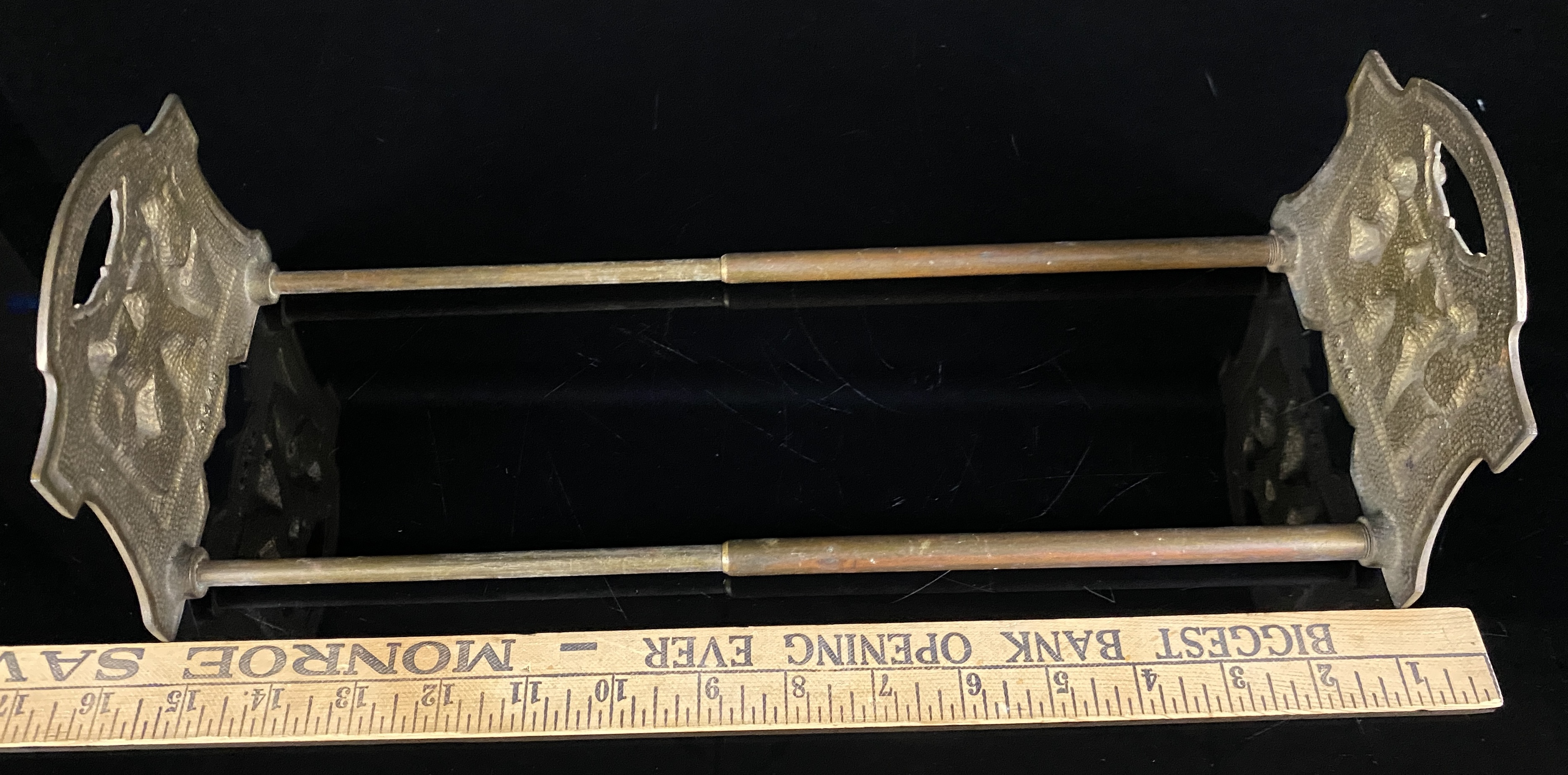 Lot 171 - Art Nouveau Cast Brass Expandable Book Rack with Cherubs ...