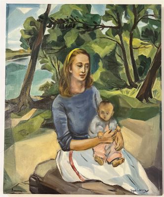 Lot 135 - Larson, Signe (1908-1993) oil on canvas, "American Madonna ...