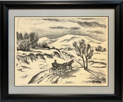 Lot 66 - Larson, Signe (1903-1993) "First Snow" 1975 lithograph - Red ...