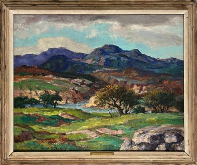Lot 129 - Rogers, Charles (1911-1987) oil on board, "Mood of the ...