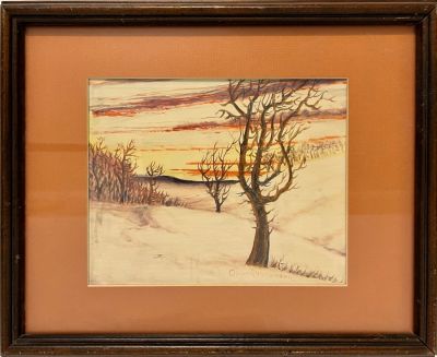 Lot 127 - Gunnerson, Oscar (1884-1962) untitled winter sunset ...
