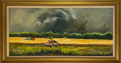 Lot 140 – Weddle, Don (1923-2017) “Approaching Temptest” 1986 oil on ...