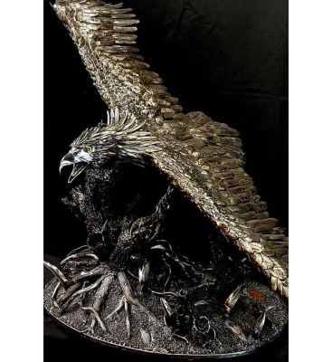 Lot 28 - "Intensity" Eagle Sculpture By Jean Claude Vanderfield ...