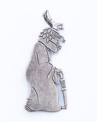 Lot 309 - Ernie Northrup Hopi Sterling Kachina Elder Brooch Pendant ...