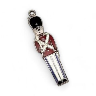 Lot 294 - Denmark MEKA Guilloche Enamel Sterling Silver Soldier Charm 2 ...