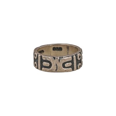 Lot 358 - Vintage Mexico Sterling Aztec Mayan Pattern Ring Sz. 6.75 ...