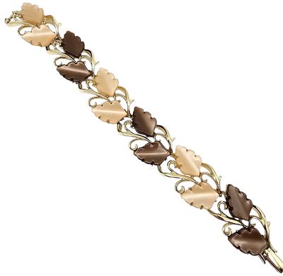 Lot 145 - Vintage Cream Coffee Moonglow Thermoset Gold Tone Leaf ...