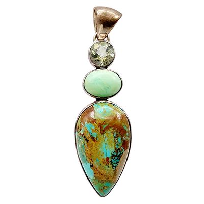 Lot 260 - Aryo Sterling Turquoise Pendant | Retro Roadshow Auctions