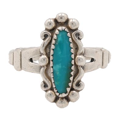 Lot 79 - Bell Trading Post Sterling Turquoise Ring Sz. 5 | Retro ...