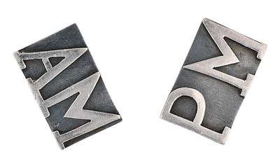 Lot 402 - Margot de Taxco 1950's Sterling "AM PM" Roman Numeral Panel ...