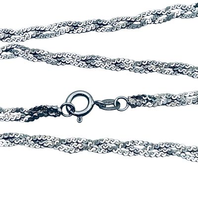 Lot 220 - CMG, Italy Sterling Silver Braided Swirl Chain Necklace. 5 ...